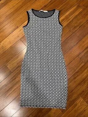 Max Studio | Dresses | Max Studio Black And White Geometric Sleeveless ...